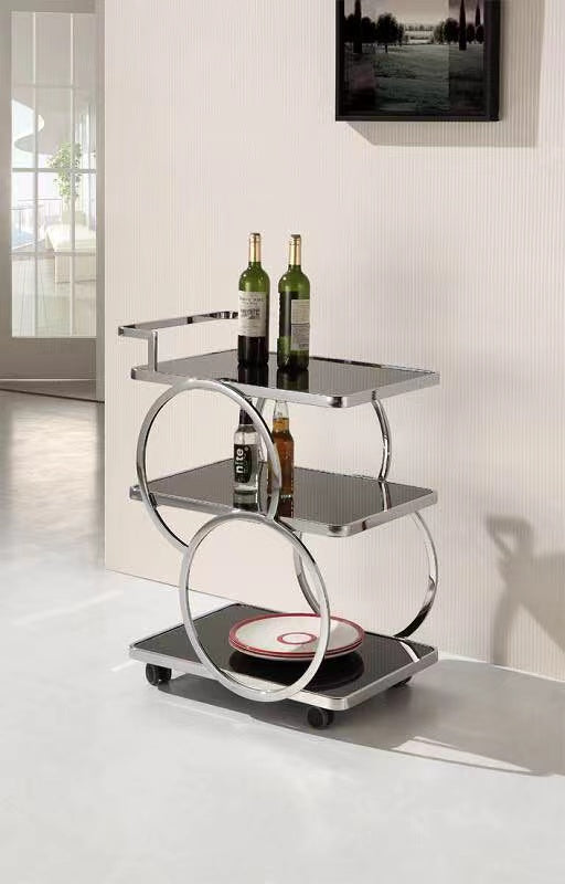 Silver 3 Tier Drinks Trolley - HJ001 – SassyHome
